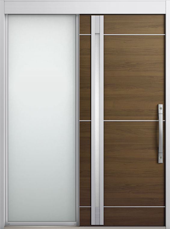 LIXIL | 玄関引戸 | エルムーブ2・エルムーブ2防火戸 | バリエーション | ドアデザイン | L18型 | クリエモカ